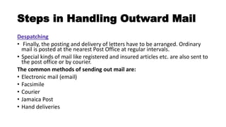 Complete routine administrative tasks -Handling Outgoing Mail.pptx