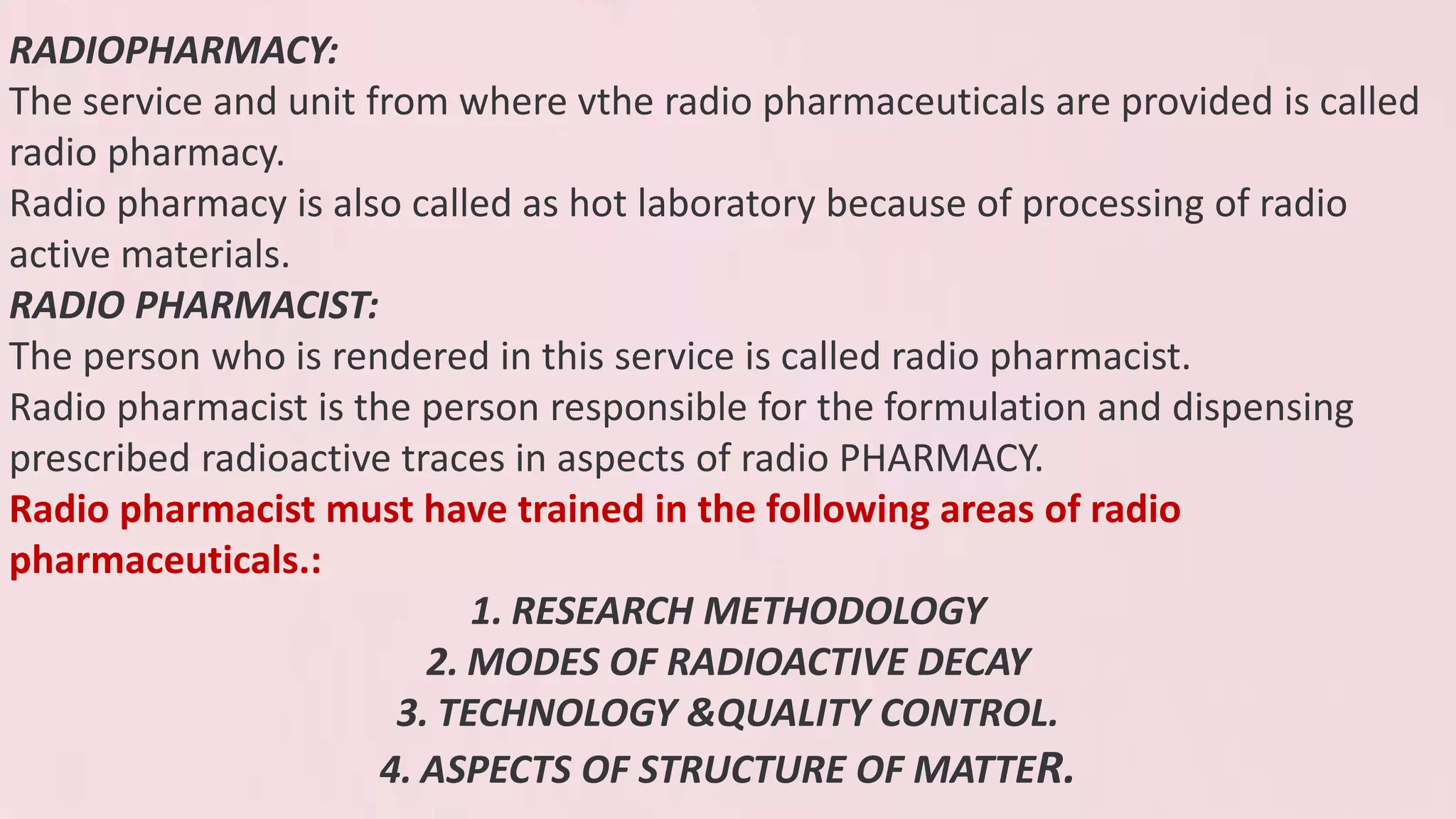 Handling and packing of radiopharmaceuticals. | PPTX