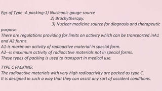 Handling and packing of radiopharmaceuticals. | PPTX
