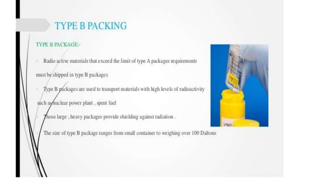 Handling and packing of radiopharmaceuticals. | PPTX