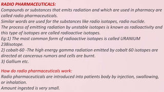 Handling and packing of radiopharmaceuticals. | PPTX