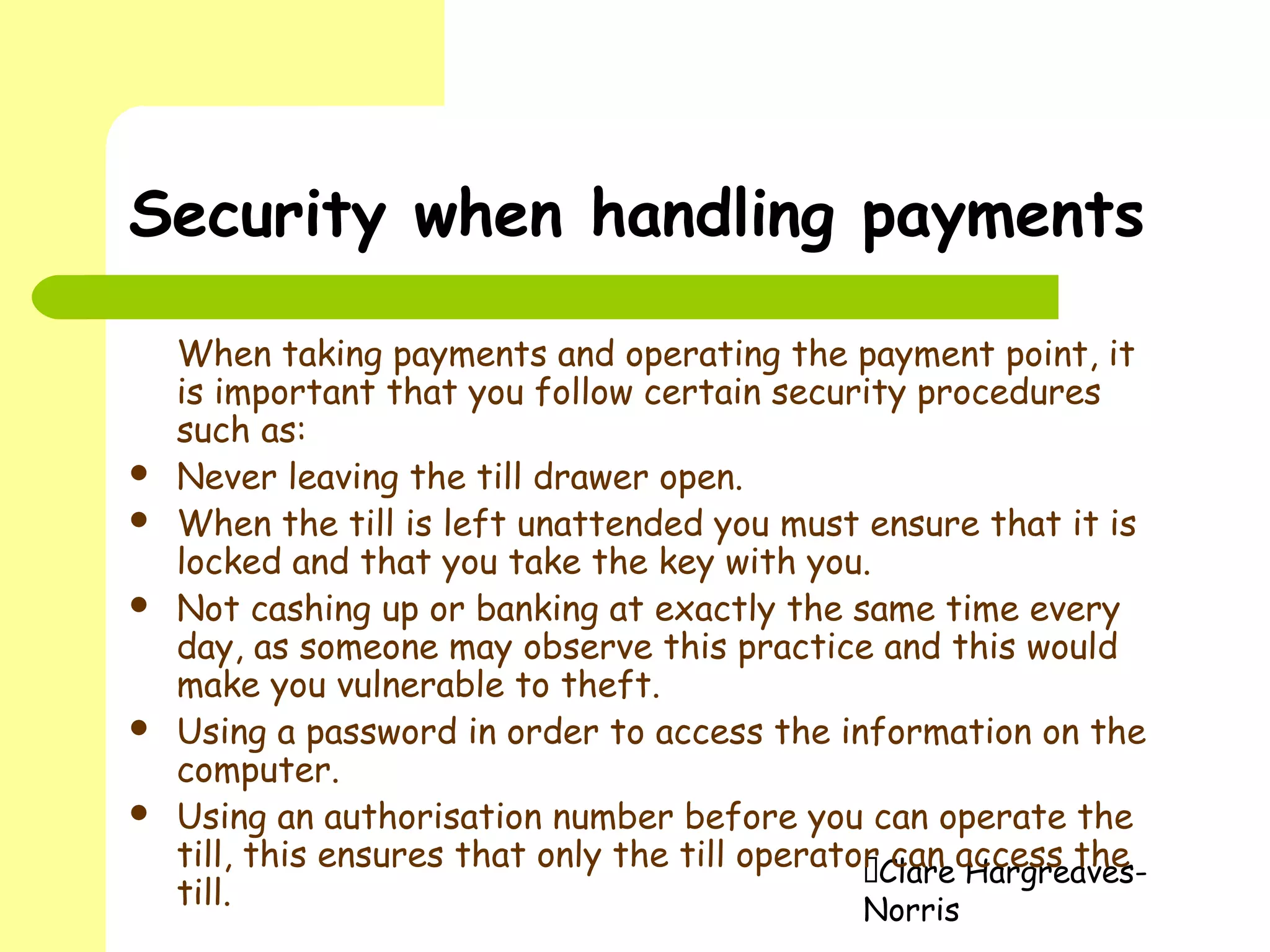 Handling Payments | PPT