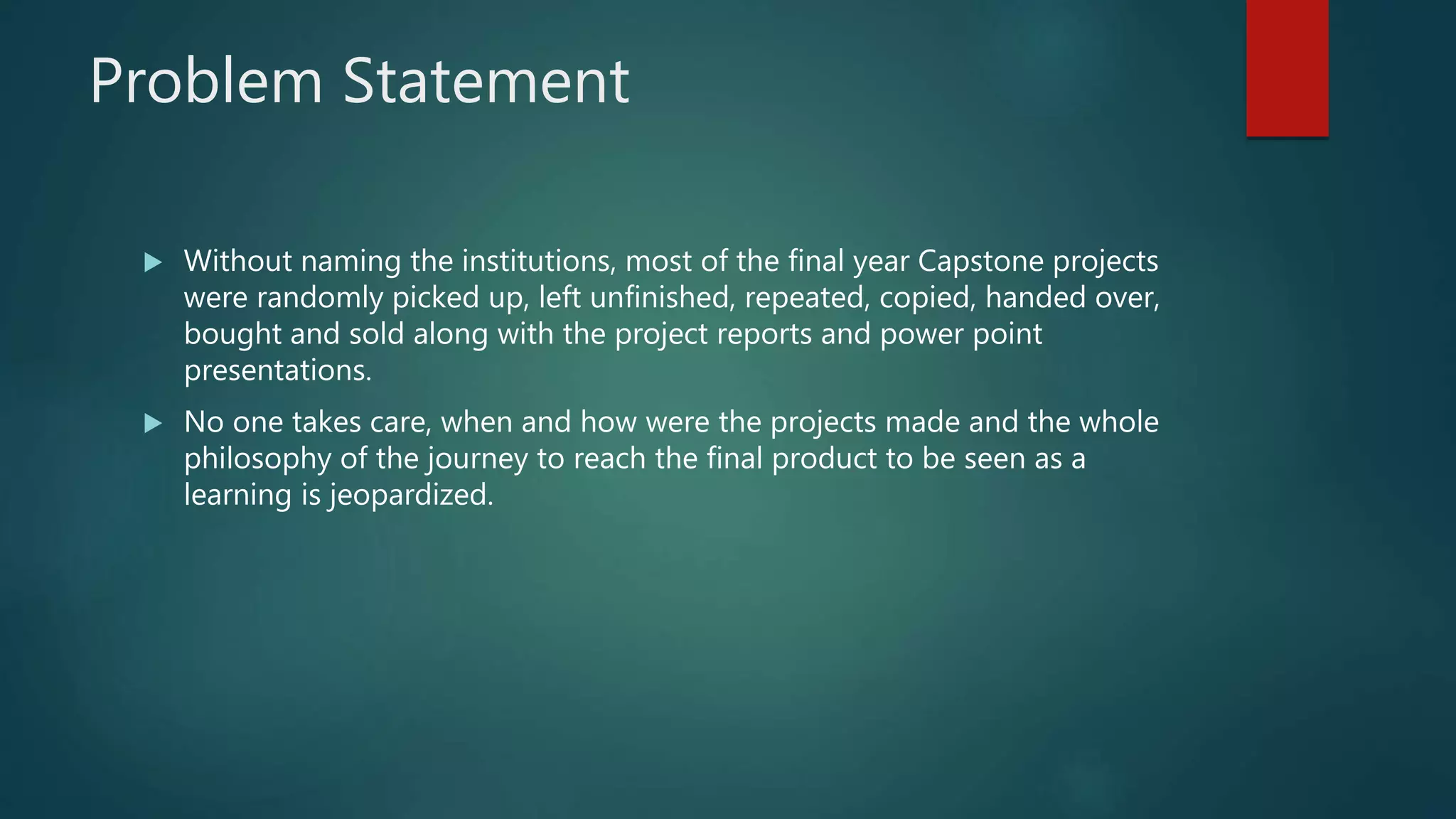 Handling Capstone projects in Engineering Colllege | PPTX