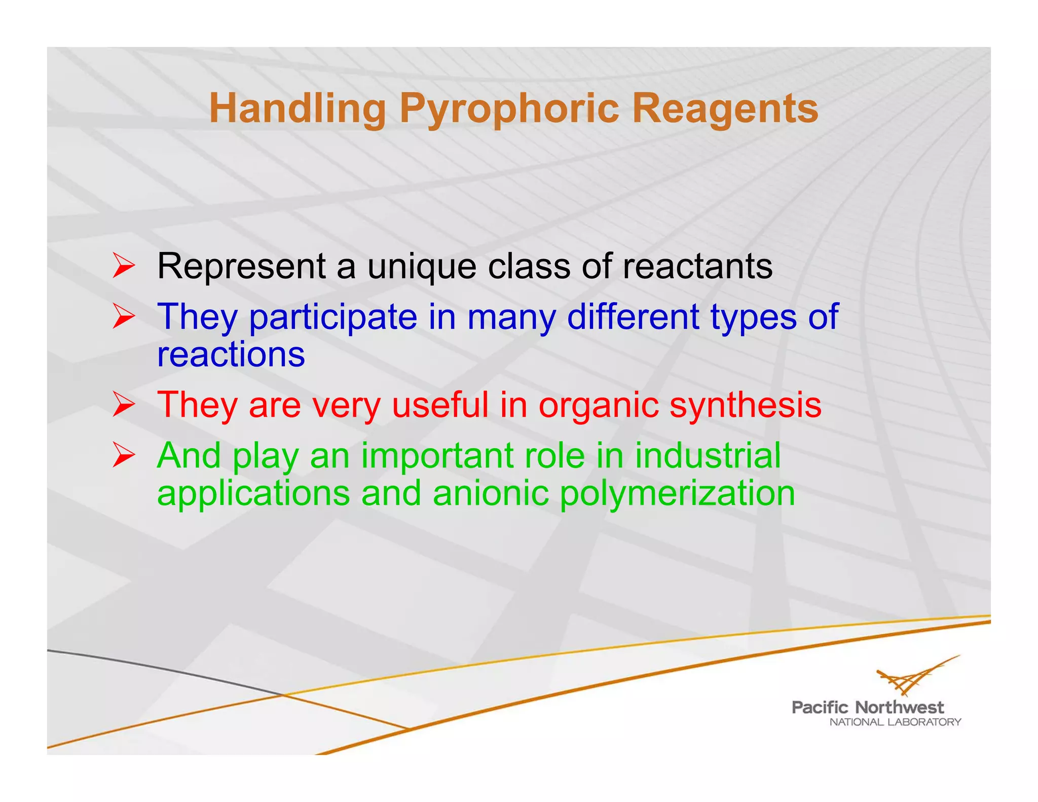 Handling Pyrophoric Reagents | PDF
