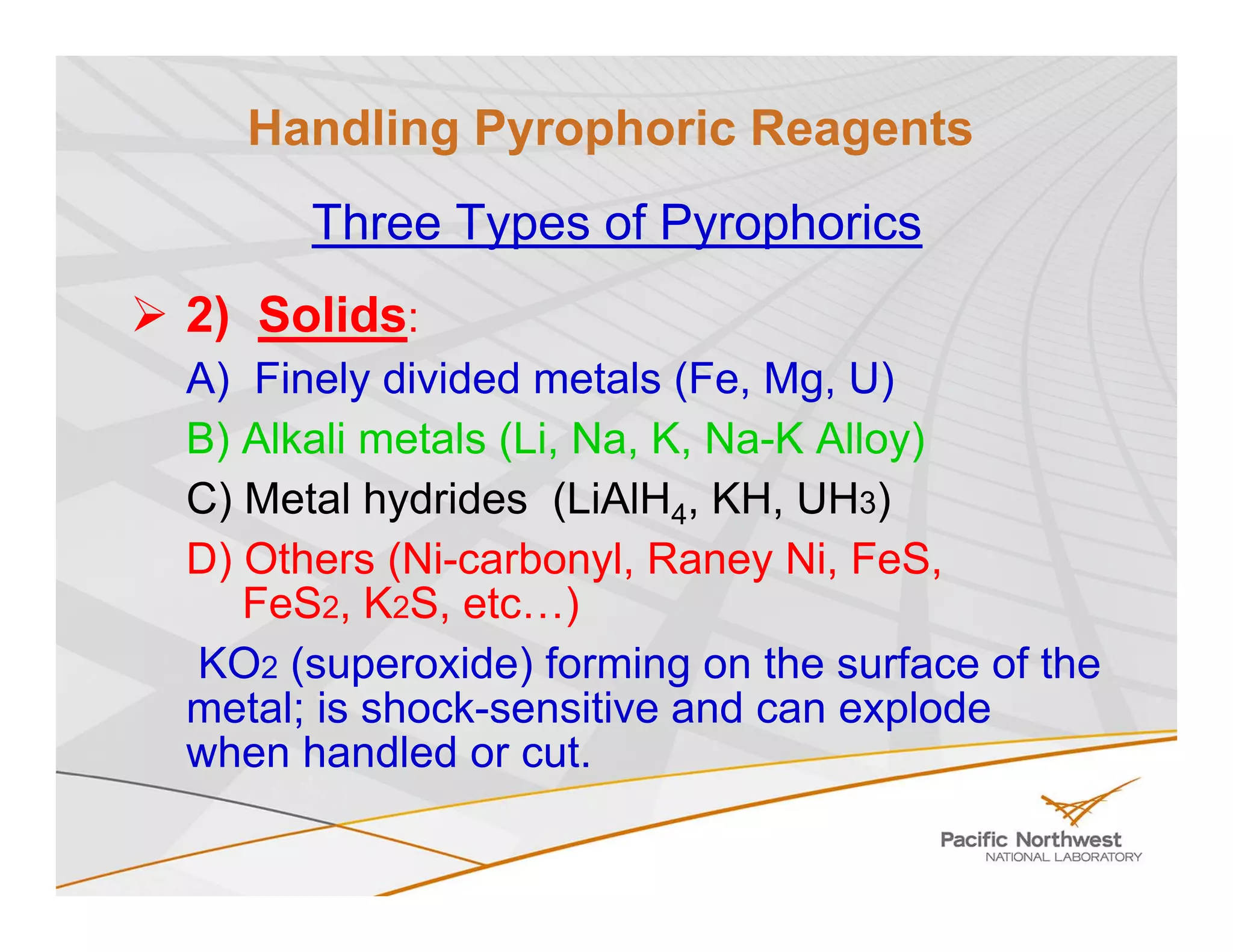 Handling Pyrophoric Reagents | PDF