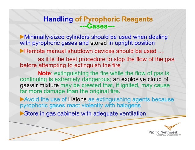 Handling Pyrophoric Reagents | PDF | First Aid | Injuries