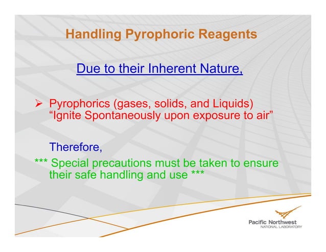 Handling Pyrophoric Reagents | PDF | First Aid | Injuries
