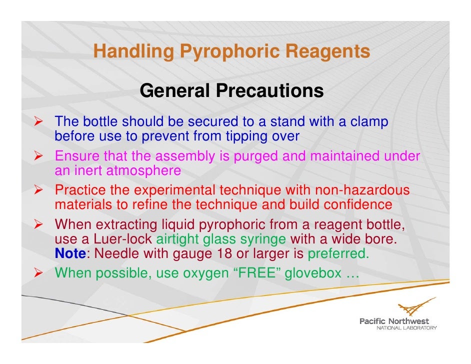 Handling Pyrophoric Reagents