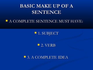 Handling run ons, parallelism and fragments | PPT