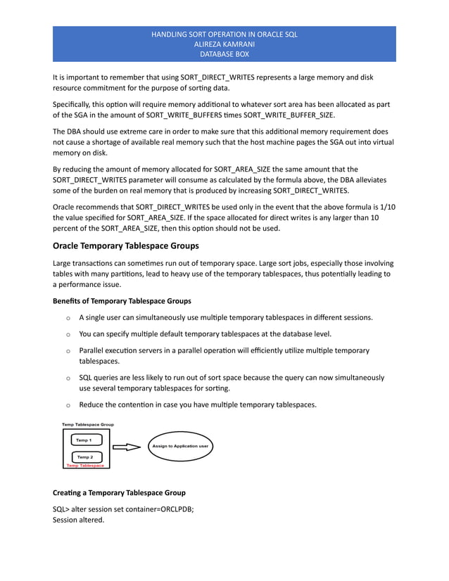 HANDLING SORT OPERATION IN Oracle SQL Overview | PDF