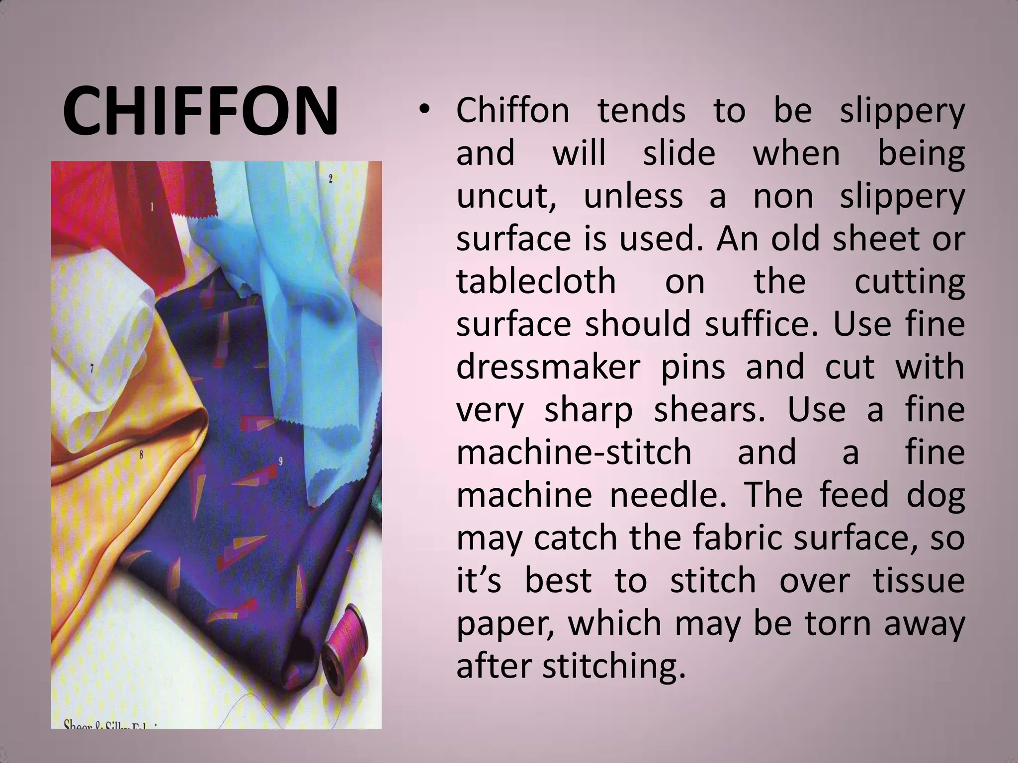 HANDLING SPECIAL FABRICS.pdfhandling special fabrics notes | PDF