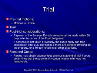 Handling the eminent domain process (general) | PPT | Legal Services ...