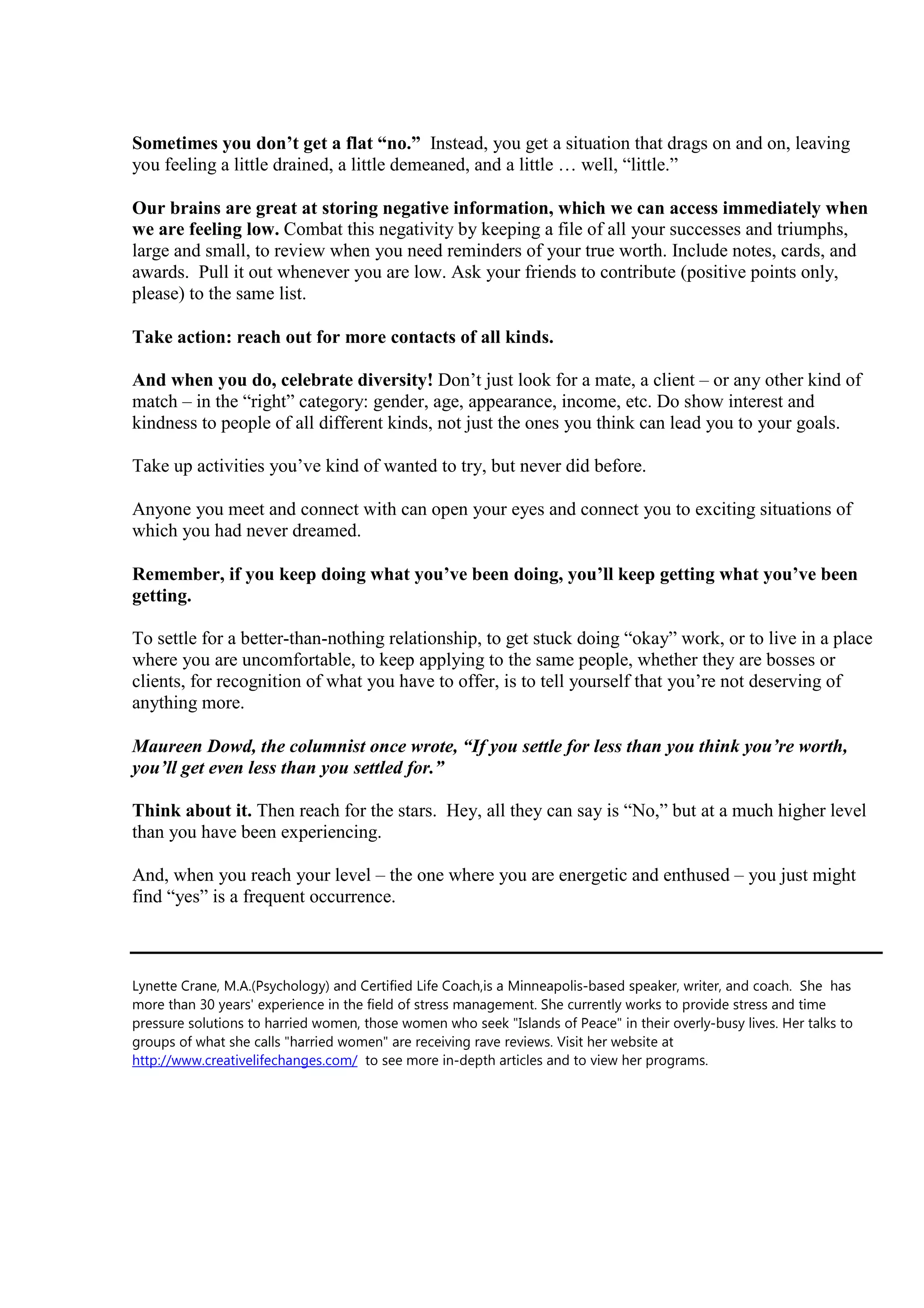 Handling the stress of rejection | PDF