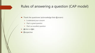 Handling tough questions after an presentation | PPTX