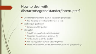 Handling tough questions after an presentation | PPTX