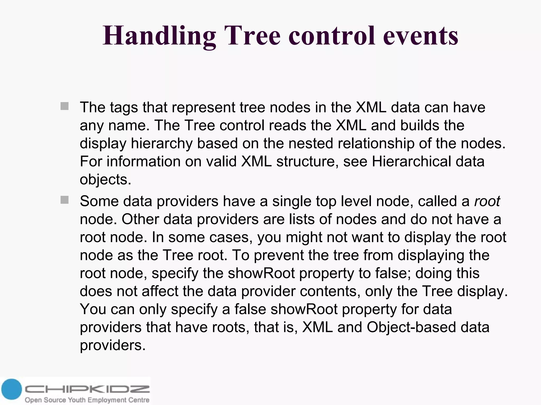 Handling tree control events | PPT