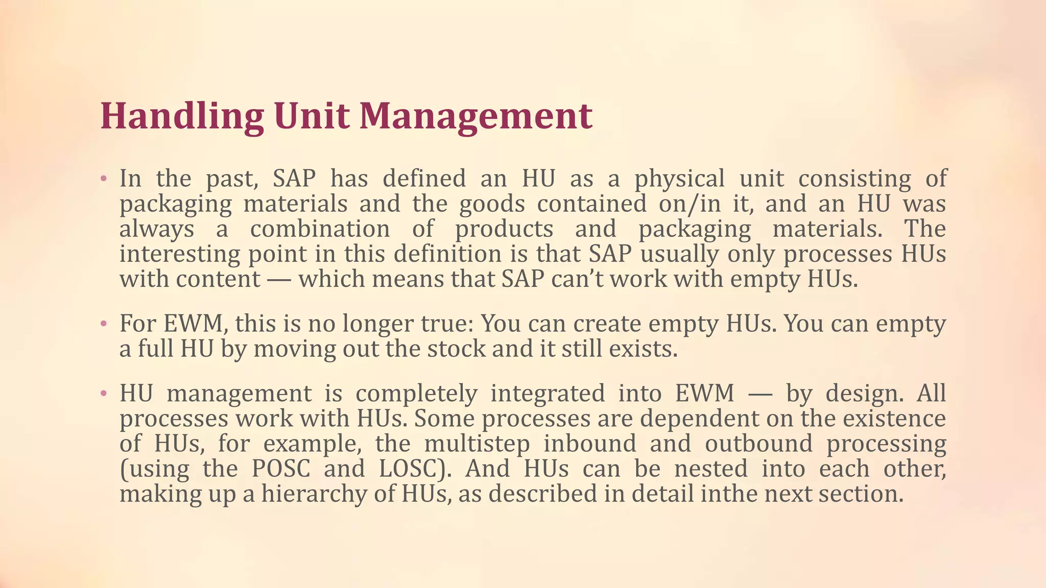 Handling units | PPTX