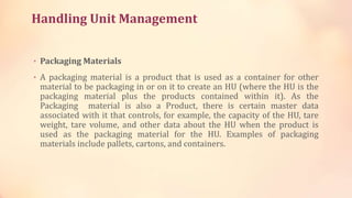 Handling units | PPTX