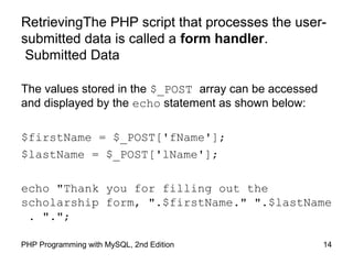 Handling User Input and Processing Form Data | PPT