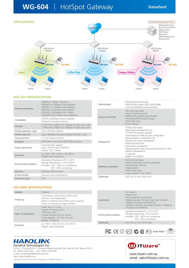 Handlink WG-604 | PDF