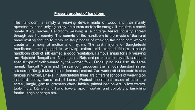 Hand loom presentation For Textile Student By MD Sumsuzzoha Bappy ...