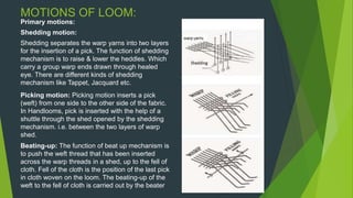 Hand loom presentation For Textile Student By MD Sumsuzzoha Bappy | PPTX