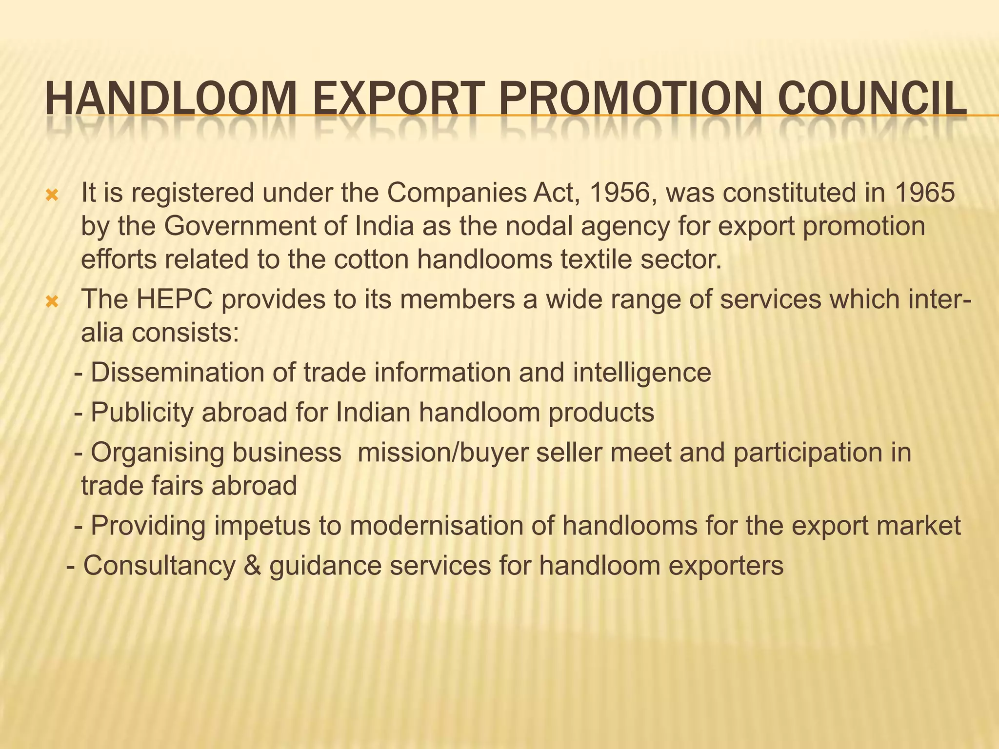 Handloom sector of india | PPTX