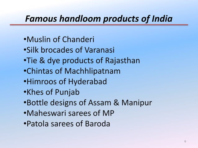 HANDLOOM INDUSTRY | PPTX