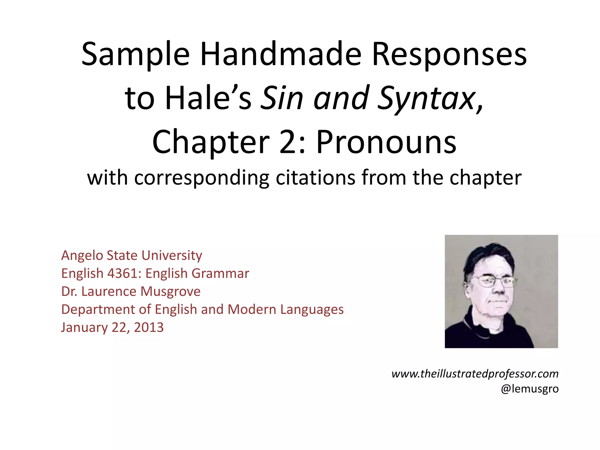 Pronouns Illustrated | PPTX