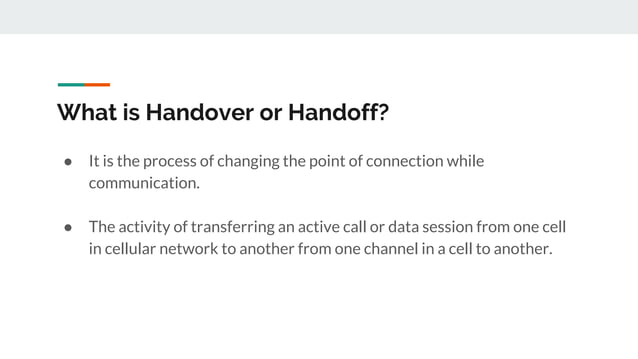 Handoff or Handover and Types | PDF | Technology & Computing