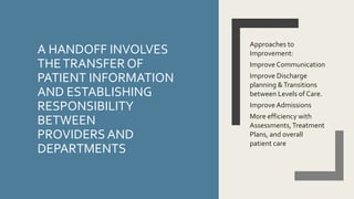 Hand off communication | PPTX