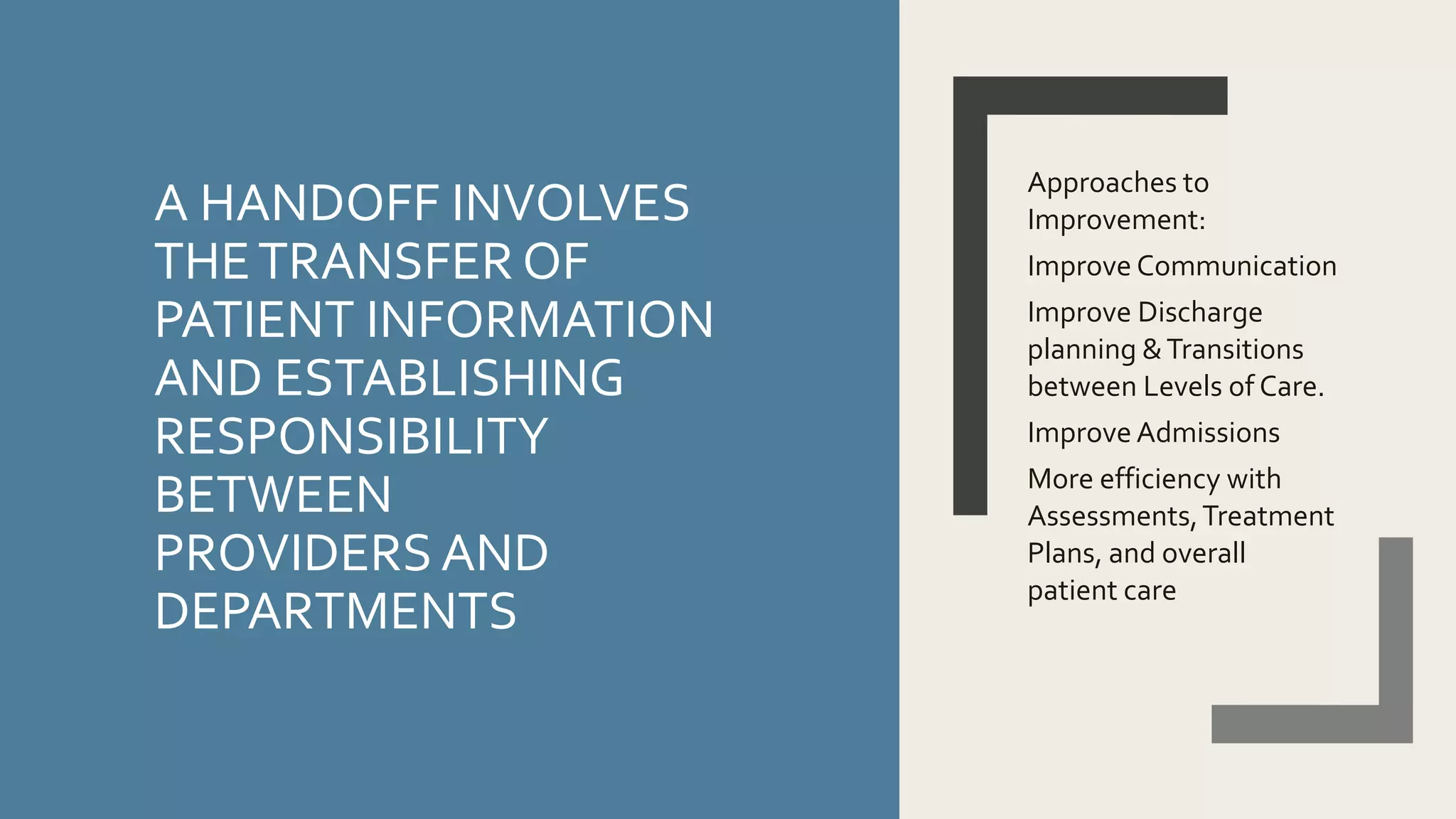 Hand Off Communication | PPTX