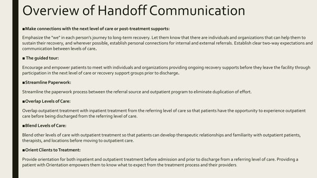 Hand Off Communication | PPTX
