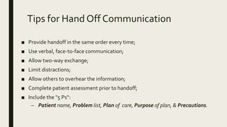 Hand Off Communication | PPTX
