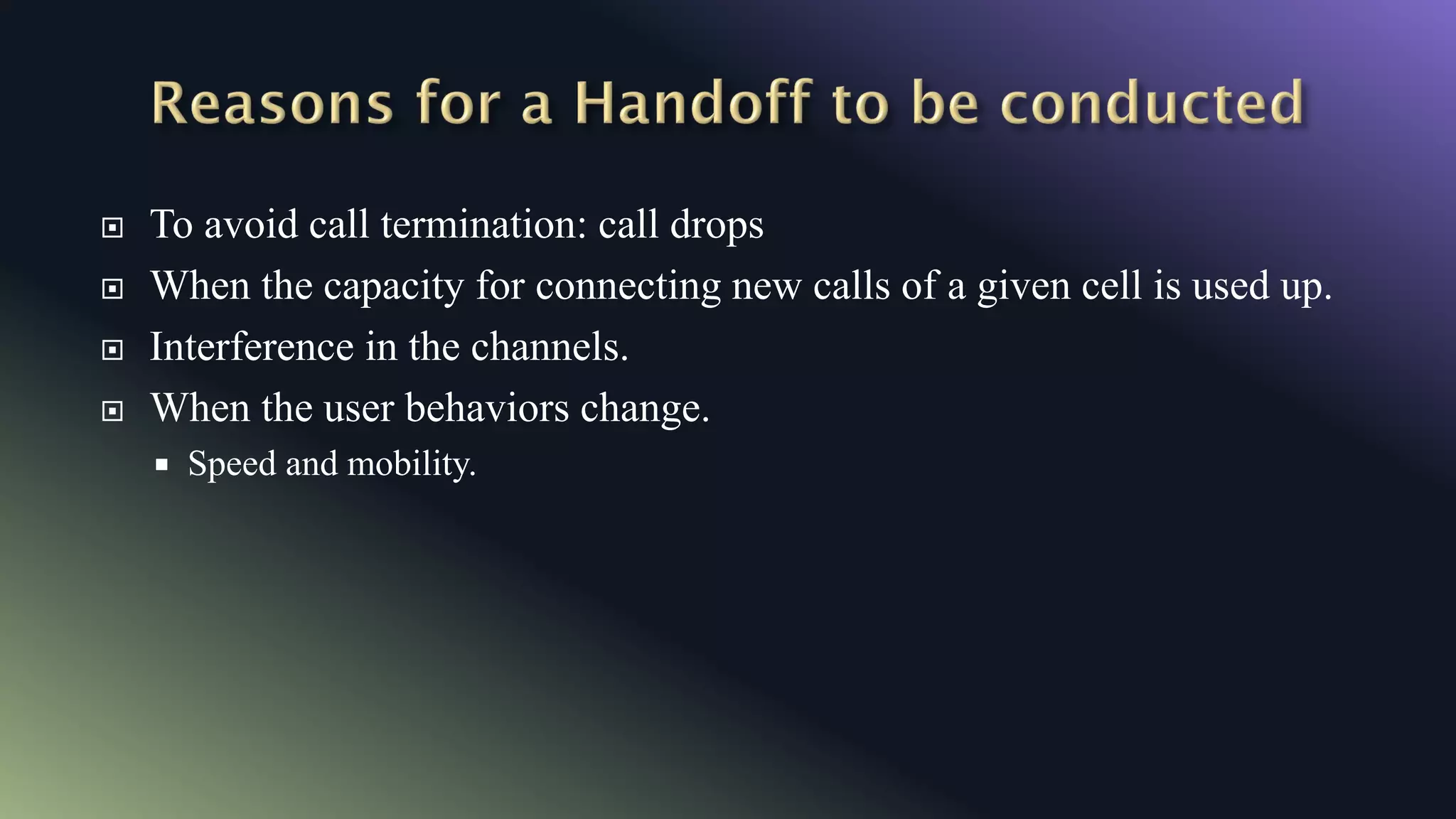 Handoff in cellular systems | PDF