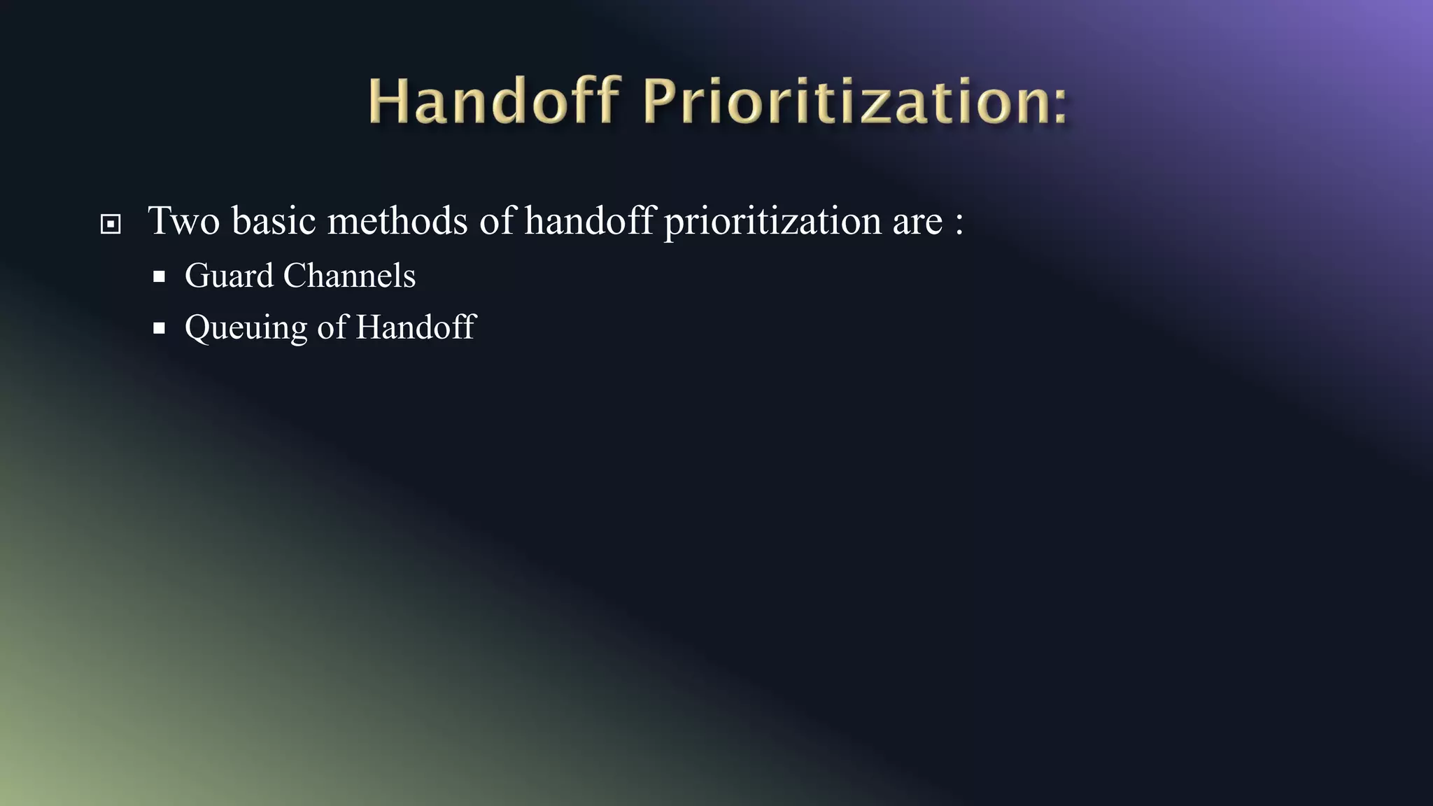 Handoff in cellular systems | PDF