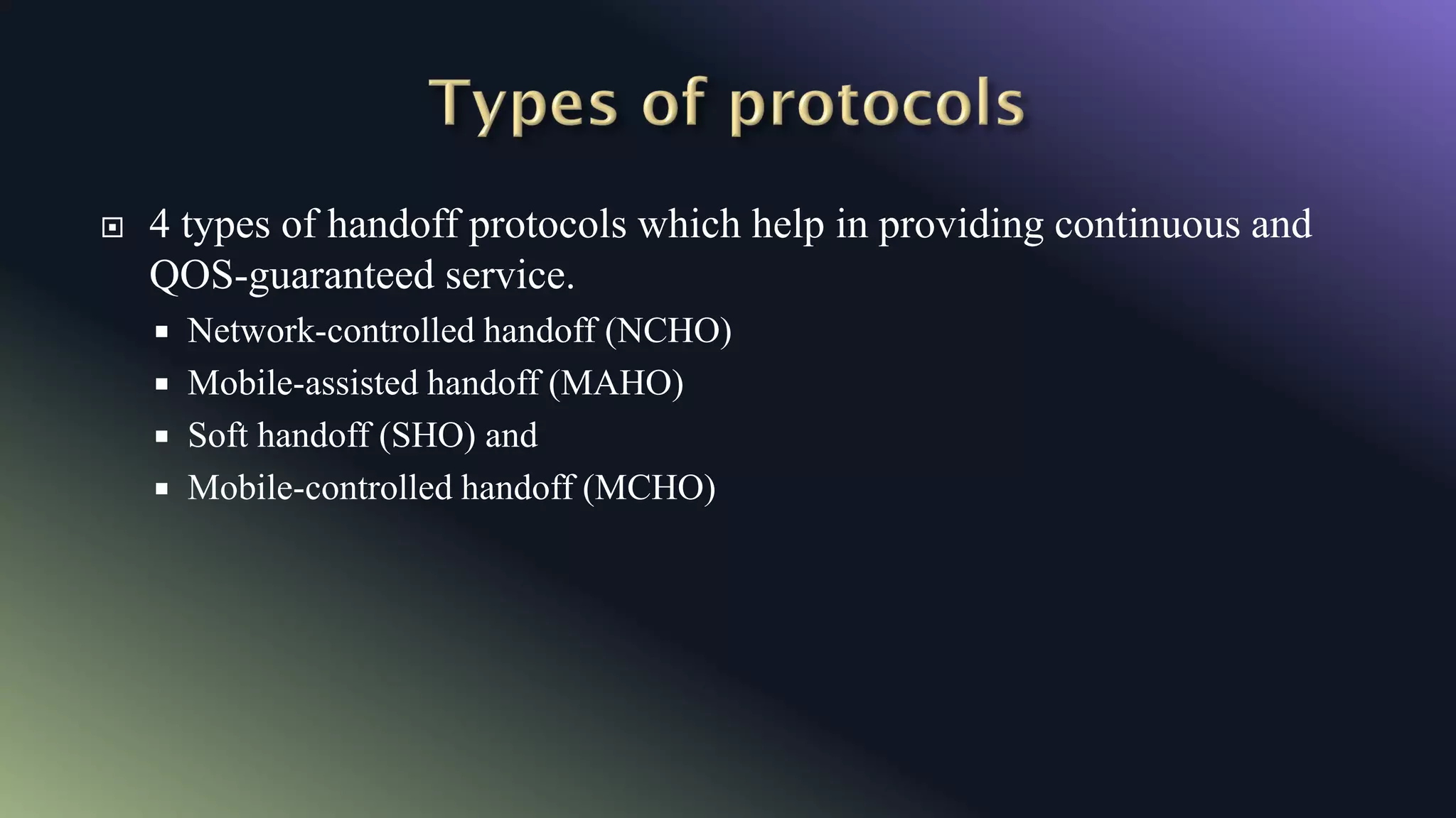 Handoff in cellular systems | PDF