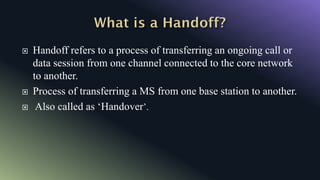 Handoff in cellular systems | PDF