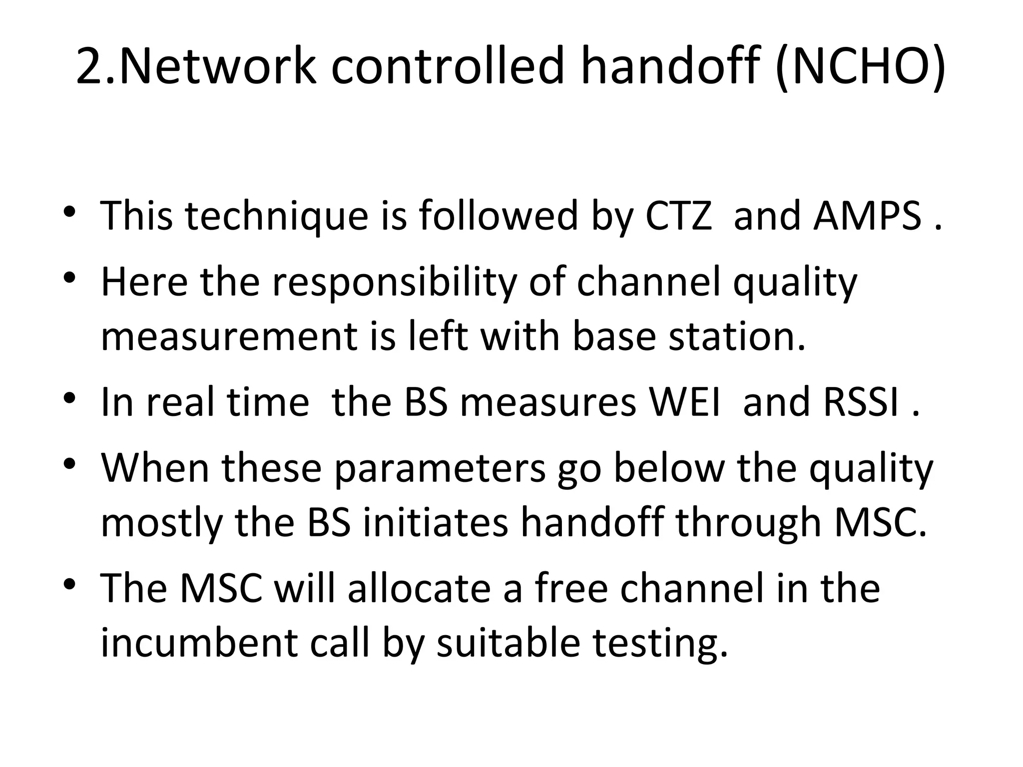 Handoff parameters | PPT