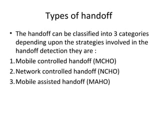 Handoff parameters | PPT