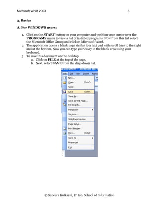 MS word | PDF