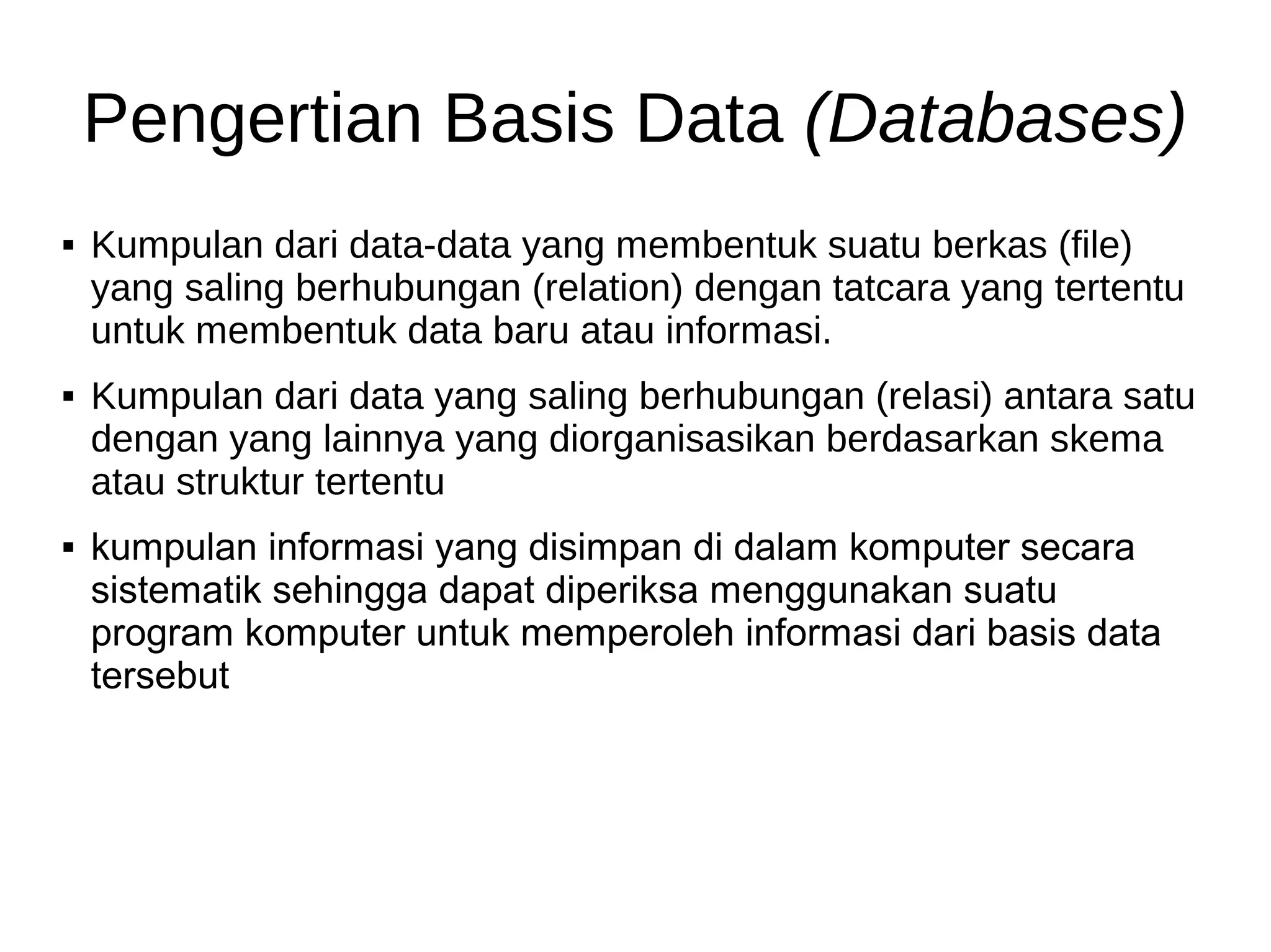 Mata Kuliah Basis Data | ODP