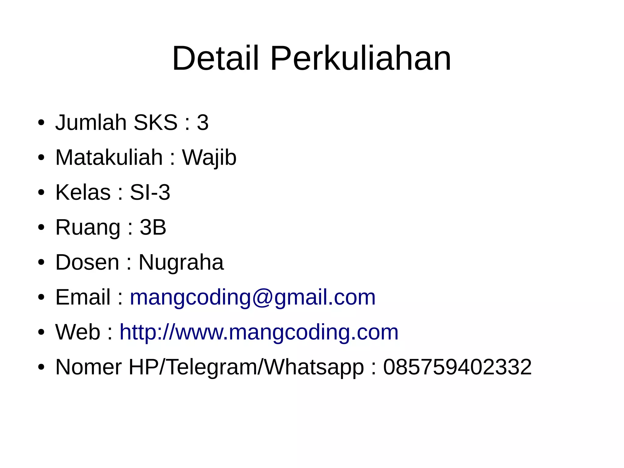 Mata Kuliah Basis Data | ODP