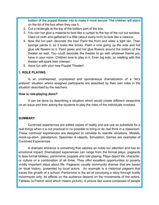 Teaching with Contrived and Dramatized Experiences | PDF
