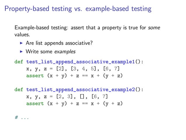 5-minute intro to property-based testing in Python with hypothesis | PPT