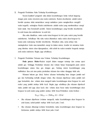 Hand Out Materi Kesetimbangan Kimia | DOCX