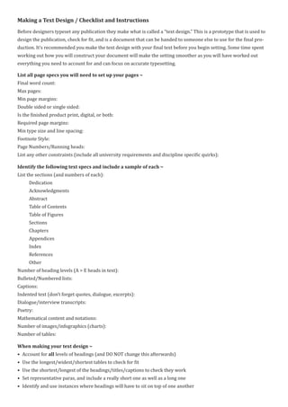 Text Design recipe for making a thesis | PDF | Desktop Publishing ...