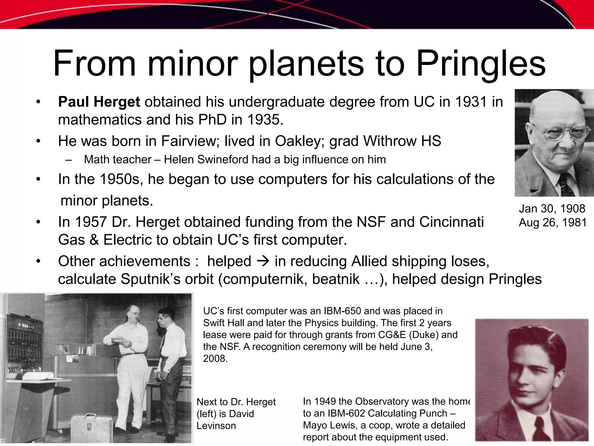 Handout: 'History of Computing in Cincinnati' | PDF