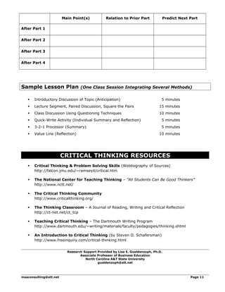 Handout -critical_thinking_-_teaching_methods_and_strategies (1) | DOC