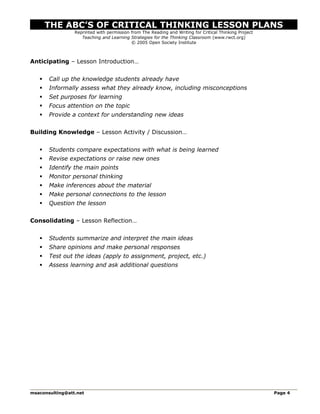 Handout -critical_thinking_-_teaching_methods_and_strategies (1) | DOC